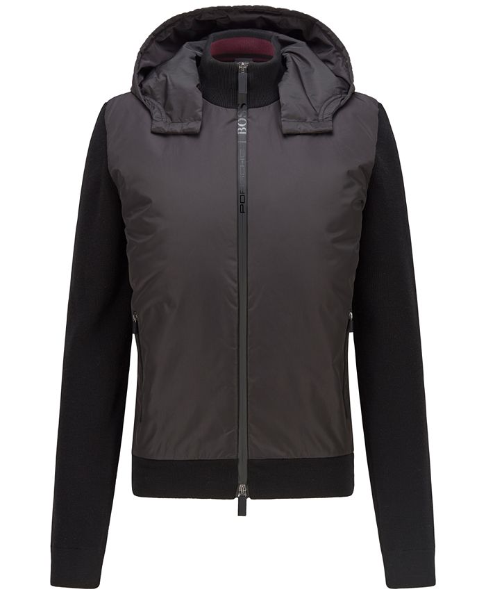 Hugo Boss Men's Logo-Zip Hybrid Jacket - Macy's