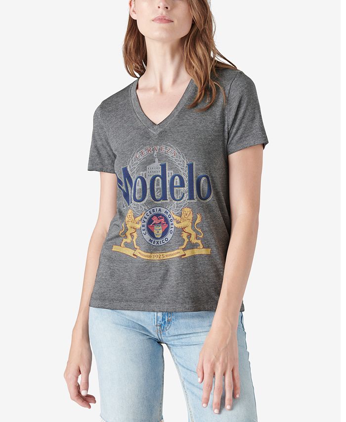 Lucky Brand Modelo Especial Graphic V-Neck T-Shirt - Macy's