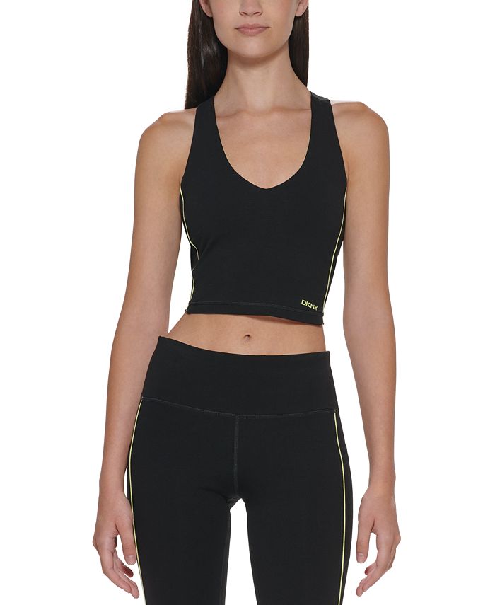 Dkny Womens Contrast Trim Cropped Tank Top Macys