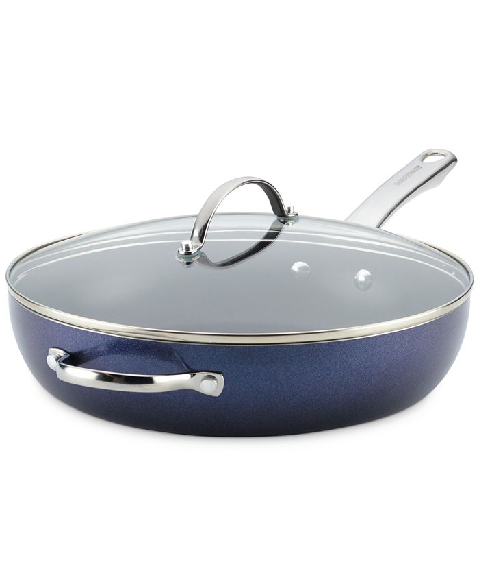 Farberware Luminescence Aluminum Nonstick 12" Deep Frying Pan & Lid ...