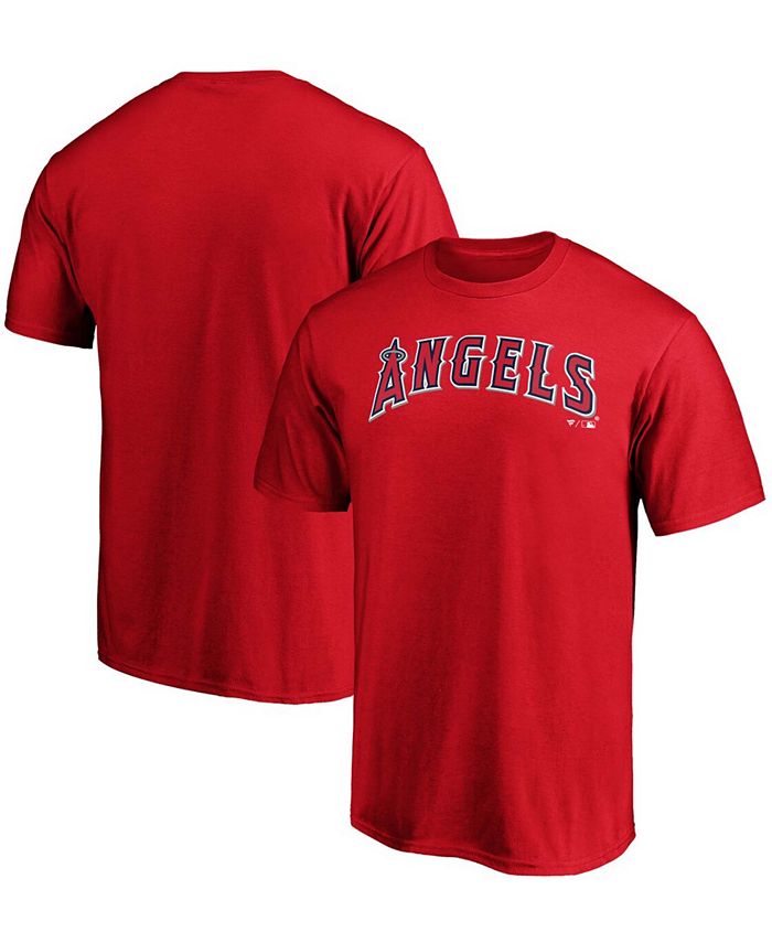 Fanatics Men's Red Los Angeles Angels Official Wordmark T-shirt - Macy's
