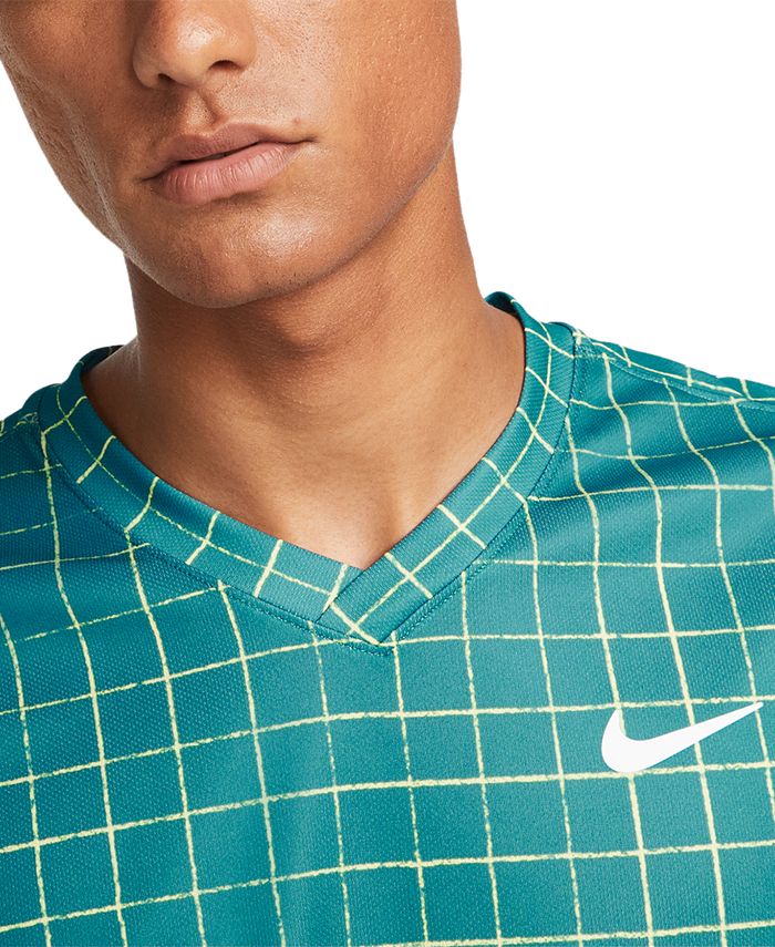 Nike Men's Dri-FIT Grid Pattern Tennis Shirt - Macy's