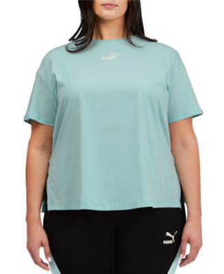 Puma Plus Size Cotton Elongated T-Shirt - Macy's