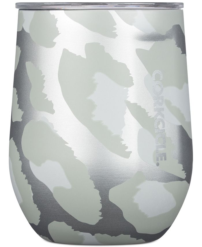 Corkcicle Snow Leopard Insulated Stemless Wine Cup - Macy's