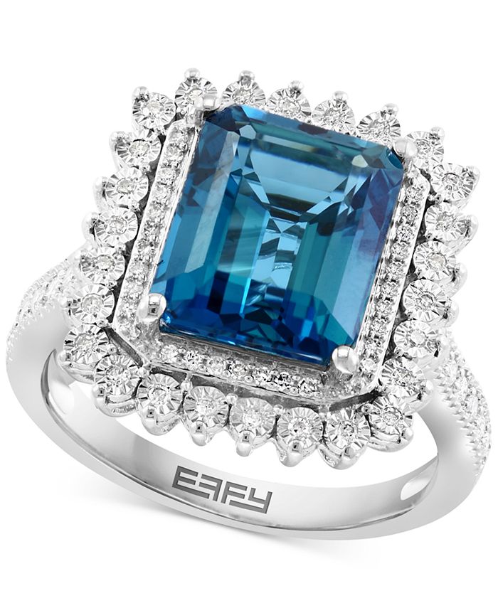 EFFY Collection EFFY® London Blue Topaz (5-1/4 ct. t.w.) & Diamond (1/3 ...