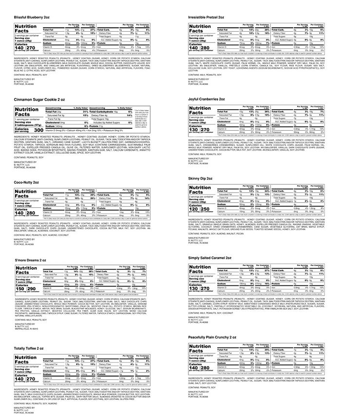 BNutty Peanut Butter Peanut Butter Sample Pack, 10 Pieces & Reviews ...