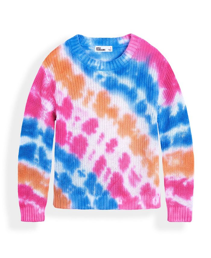 Epic Threads Little Girls Tie Dye Sweater - Macy's