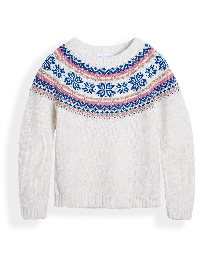 Epic Threads Little Girls Fairisle Graphic Sweater - Macy's