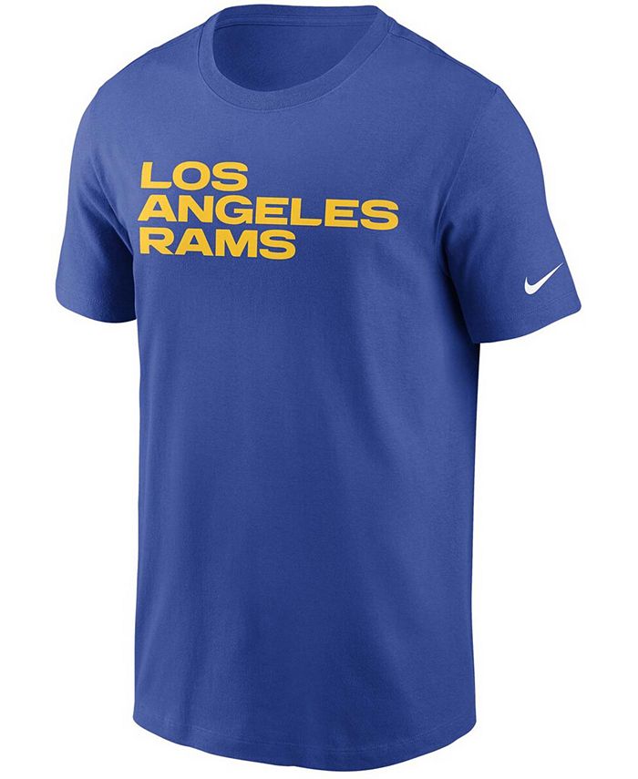 Nike Men's Royal Los Angeles Rams Team Wordmark T-shirt - Macy's