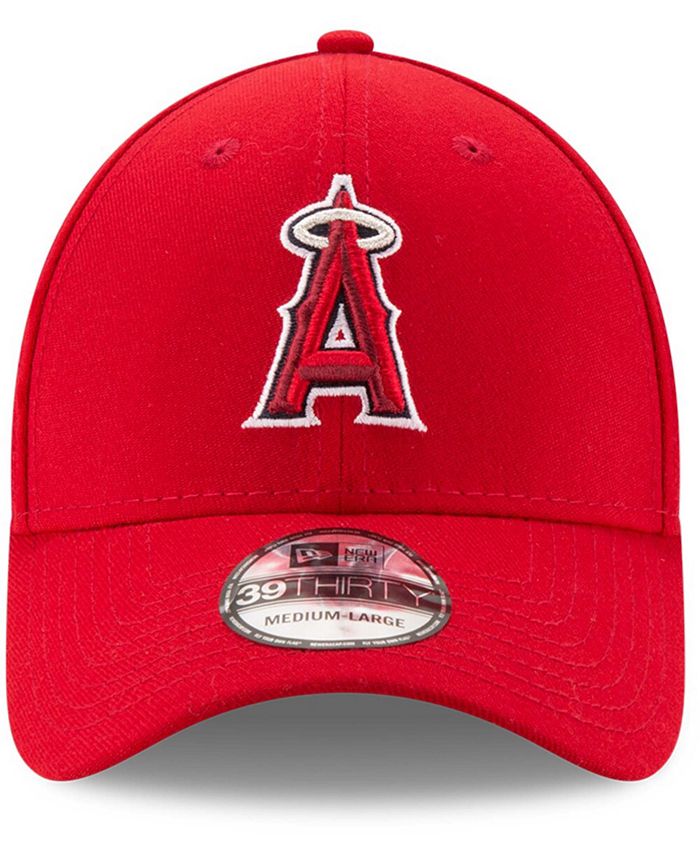New Era Men's Red Los Angeles Angels Game Team Classic 39Thirty Flex ...