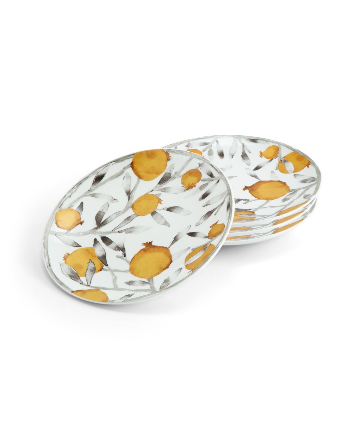 Click here for Pomegranate Tidbit Plate Set  4 Piece - Gold- Tone prices