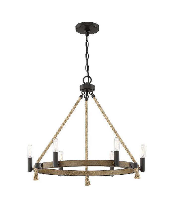 Meridian Lighting Rope 6-Light Chandelier - Macy's