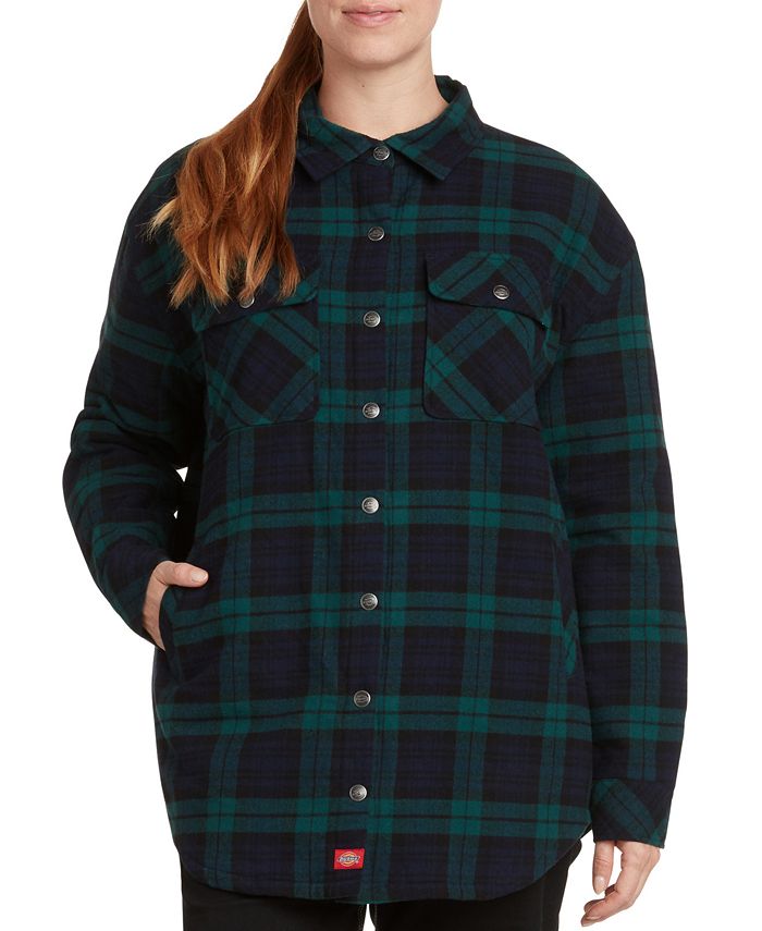 Dickies Plaid Snap-Front Jacket - Macy's