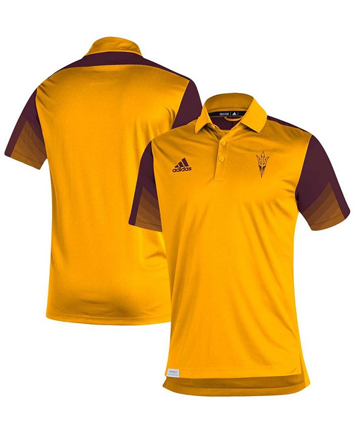 adidas Men's Gold-Tone Arizona State Sun Devils 2021 Sideline Polo ...