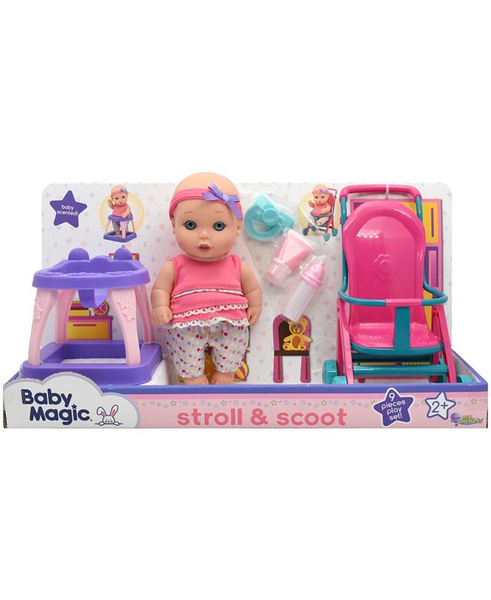 Baby Magic Baby Doll Stroll Scoot Play Set, 6 Piece - Macy's