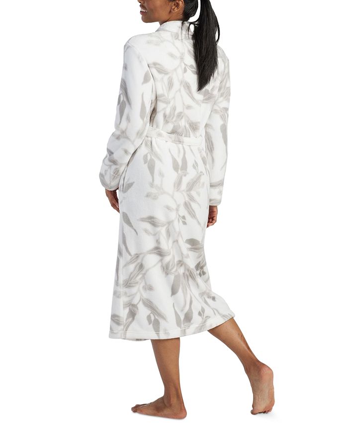 Miss Elaine Printed Long Wrap Robe - Macy's
