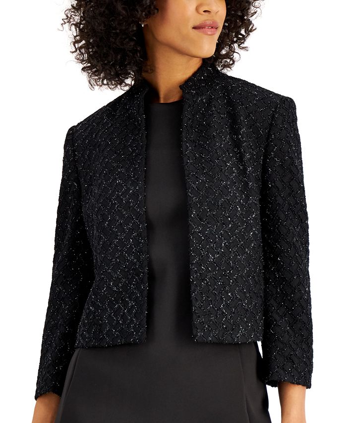 Kasper Petite Textured Open-Front Jacket - Macy's