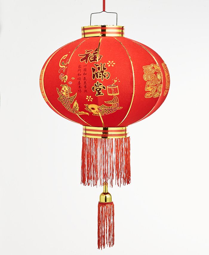 Holiday Lane Lunar New Year 24" Red Chinese Lantern, Created for Macy's ...