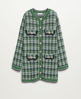 Mango Women's Cotton Tweed Cardigan - Macy's