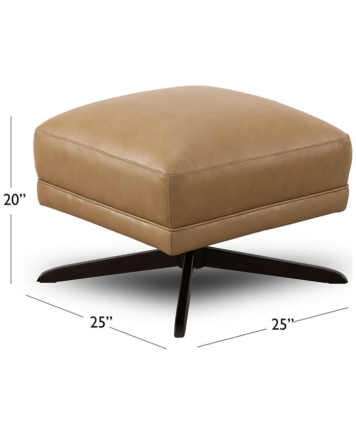 Furniture CLOSEOUT! Jarence 36" Leather Ottoman, Created for Macy's ...