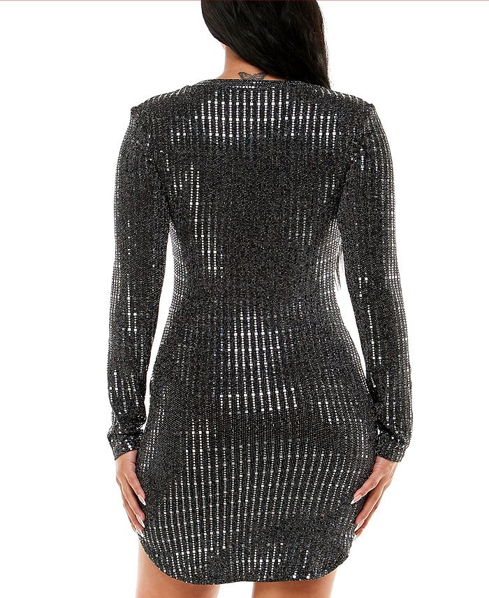 B Darlin Juniors' Metallic Bodycon Dress - Macy's