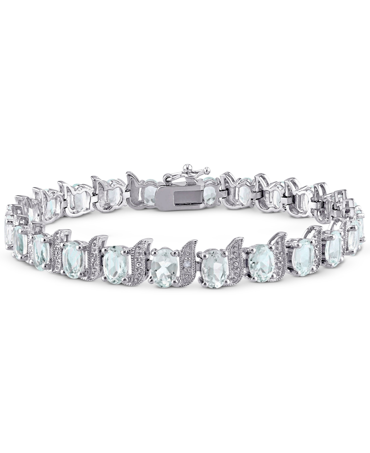 Click here for Aquamarine (9-5/8 ct. t.w.) & Diamond Accent S Lin... prices