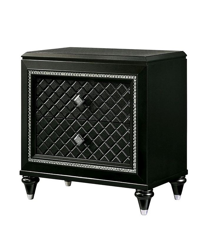Furniture of America Braylene Glam Diamond-Patterned Nightstand - Macy's