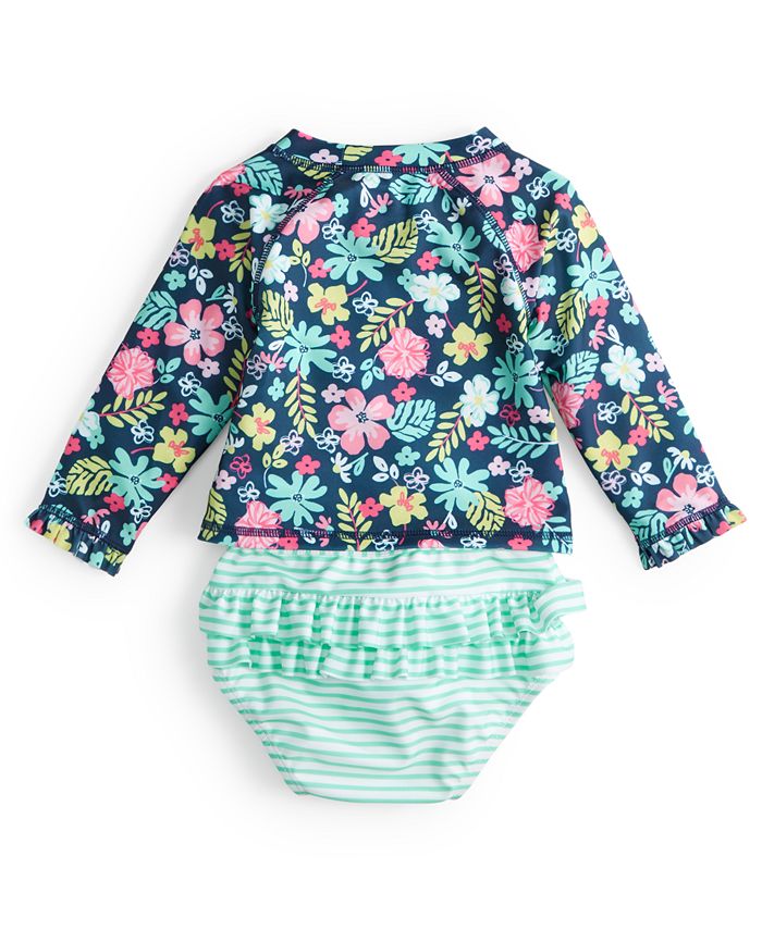 First Impressions Toddler Girls Floral Rash Guard, 2 Piece Set, Created ...