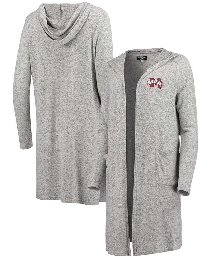 Boxercraft Women's Heathered Gray Mississippi State Bulldogs Cuddle ...