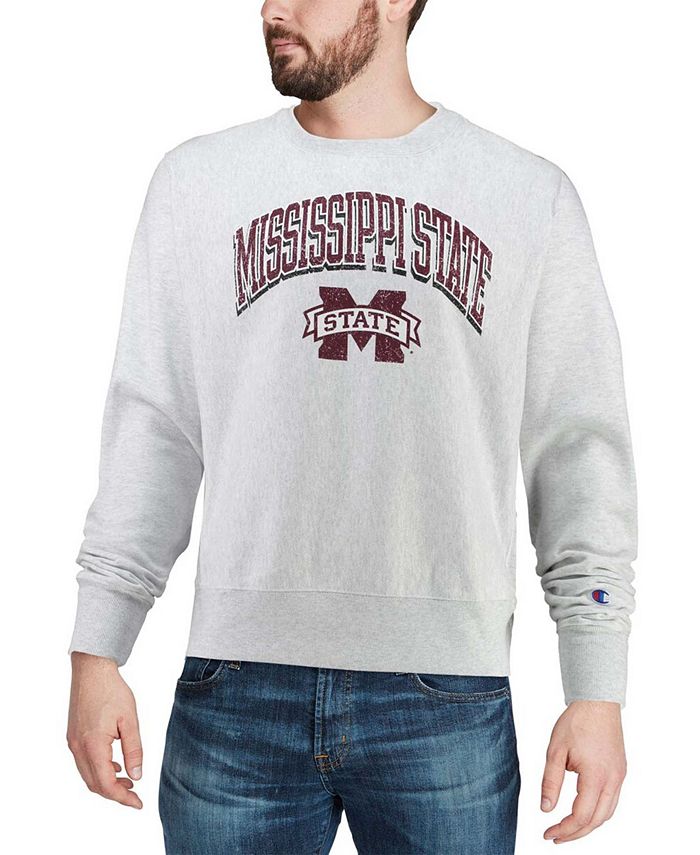 Champion Men's Gray Mississippi State Bulldogs Arch Over Logo Reverse ...