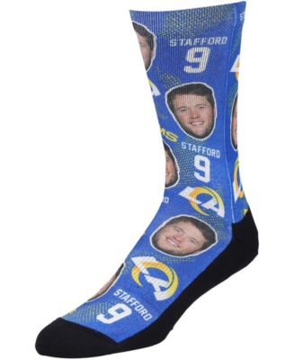 Men's Matthew Stafford Los Angeles Rams Football Guy Multi Crew Socks ...