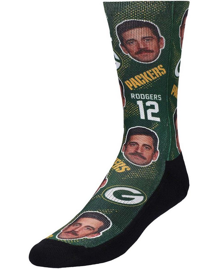 Rock 'Em Men's Aaron Rodgers Green Bay Packers Football Guy Multi Crew ...