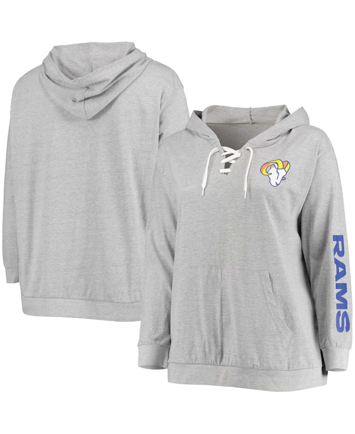 Click here for Womens Plus Size Heathered Gray Los Angeles Rams L... prices