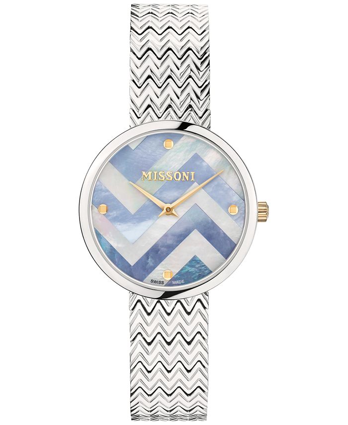 Missoni Women's Swiss M1 Stainless Steel Bracelet Watch 34mm - Macy's