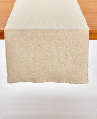 Sasha Fringe-Pebble Table Runner, 72" x 14" - Macy's