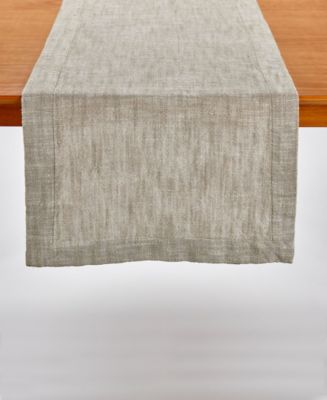 Chambray Pebble Woven Table Runner, 72" x 14" - Macy's