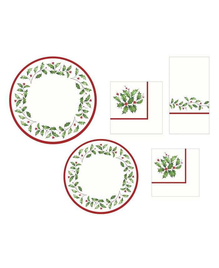 CR Gibson Signature Lenox Holiday Paper Plate Set, 72 PC - Macy's