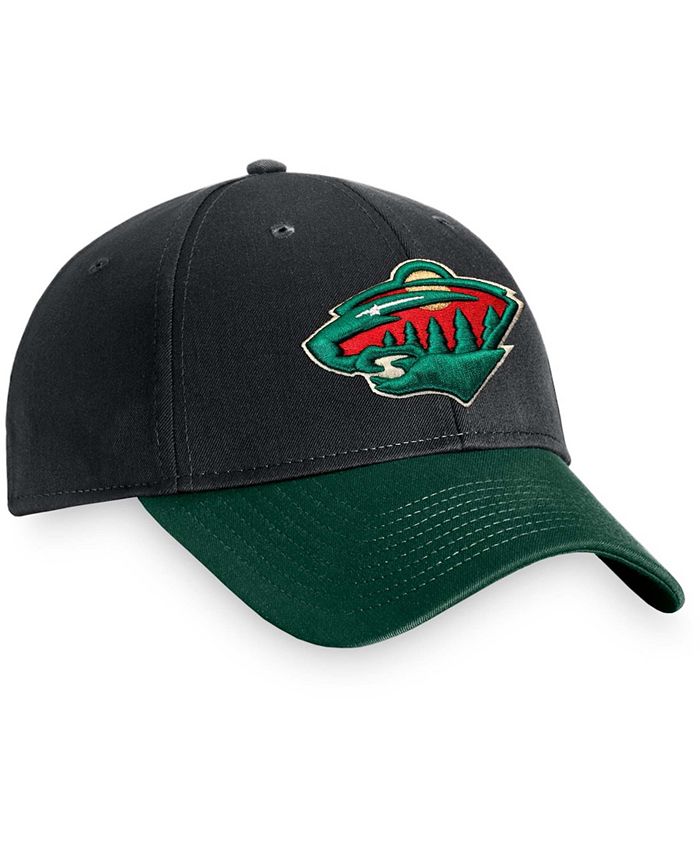 Fanatics Men's Black, Green Minnesota Wild Core Adjustable Hat - Macy's