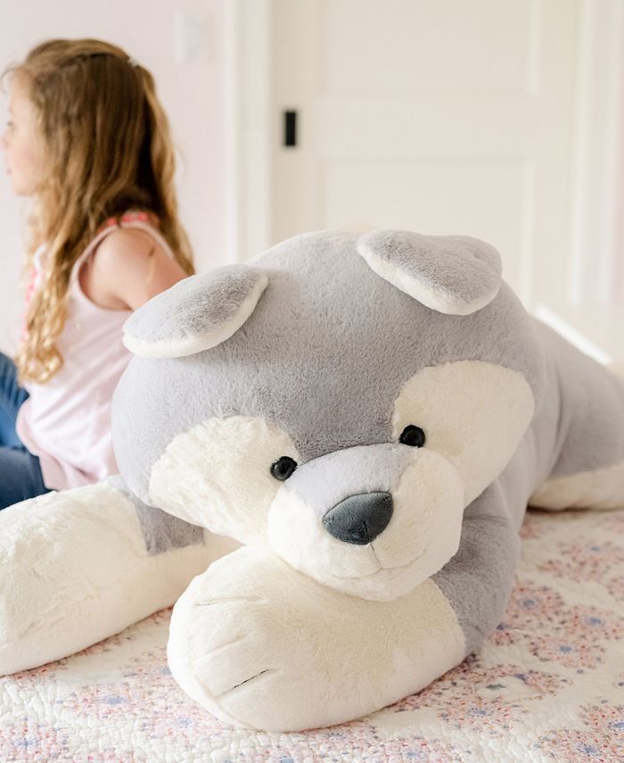 Animal Adventure Sqoosh2Poof Jumbo Husky Compression Plush - Macy's