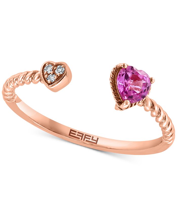 EFFY Collection EFFY® Pink Sapphire (1/3 ct. t.w.) & Diamond Accent ...