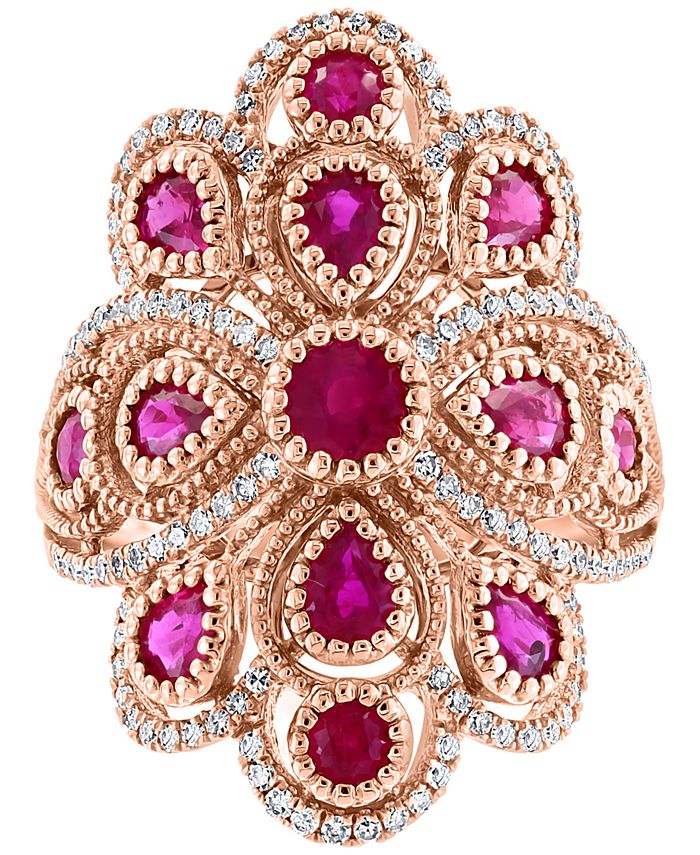 EFFY Collection EFFY® Ruby (2-5/8 ct. t.w.) & Diamond (3/8 ct. t.w ...