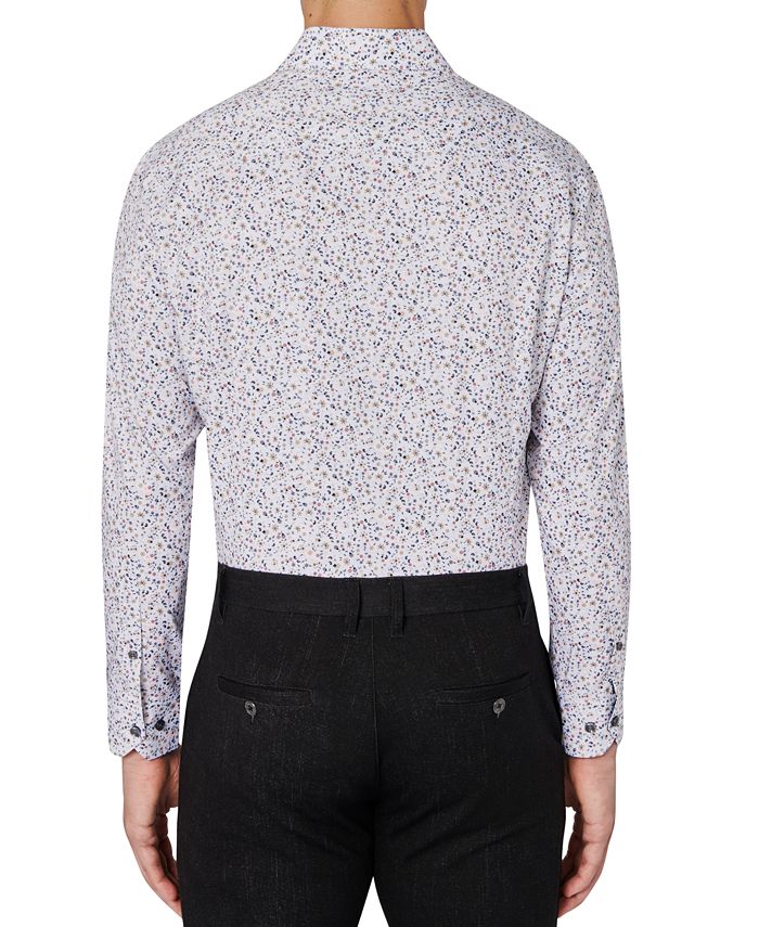 Tallia Mens Slim Fit Non Iron Performance Stretch Floral Print Dress