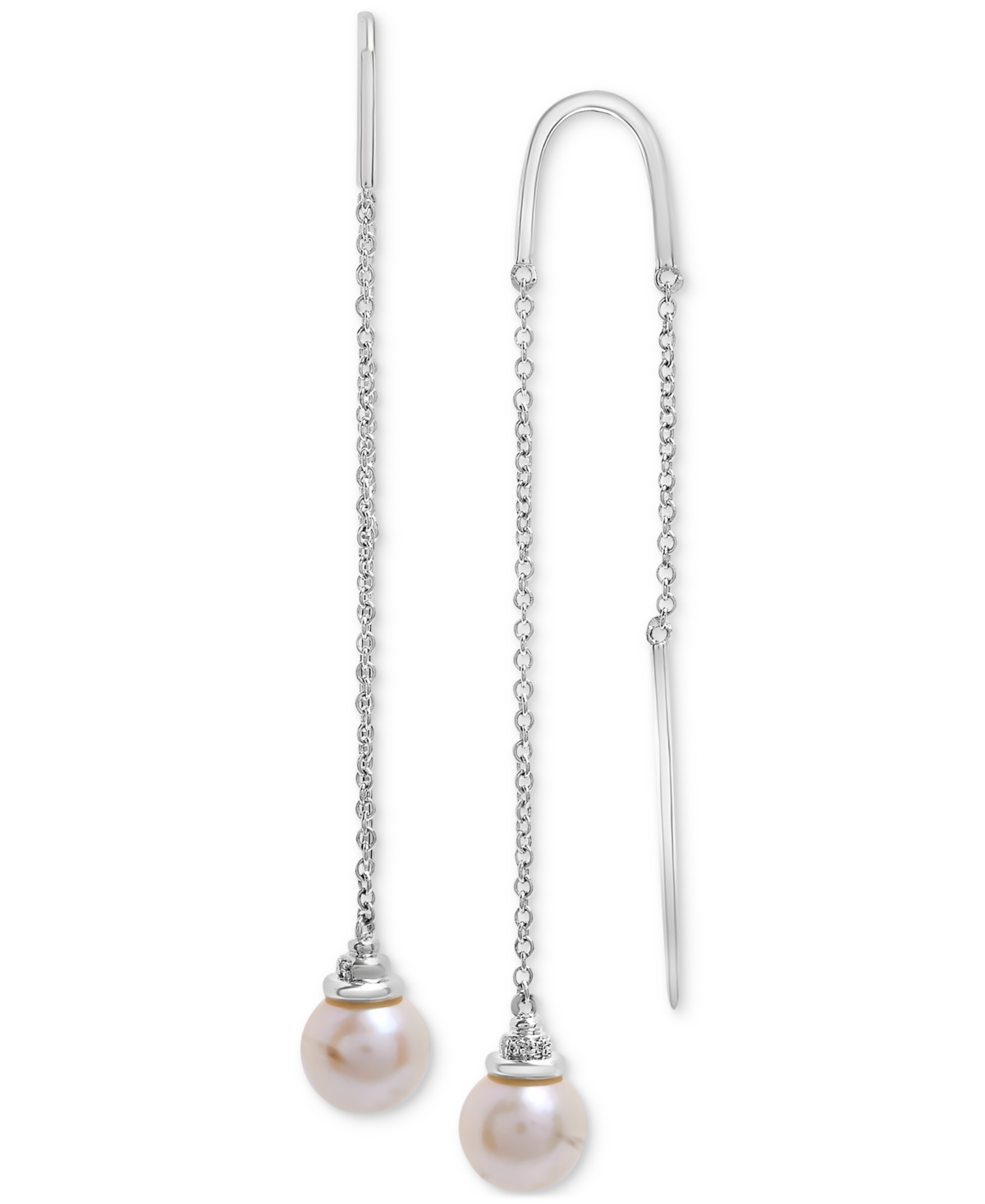 Click here for Cultured Freshwater Pearl (8mm) Threader Earrings... prices