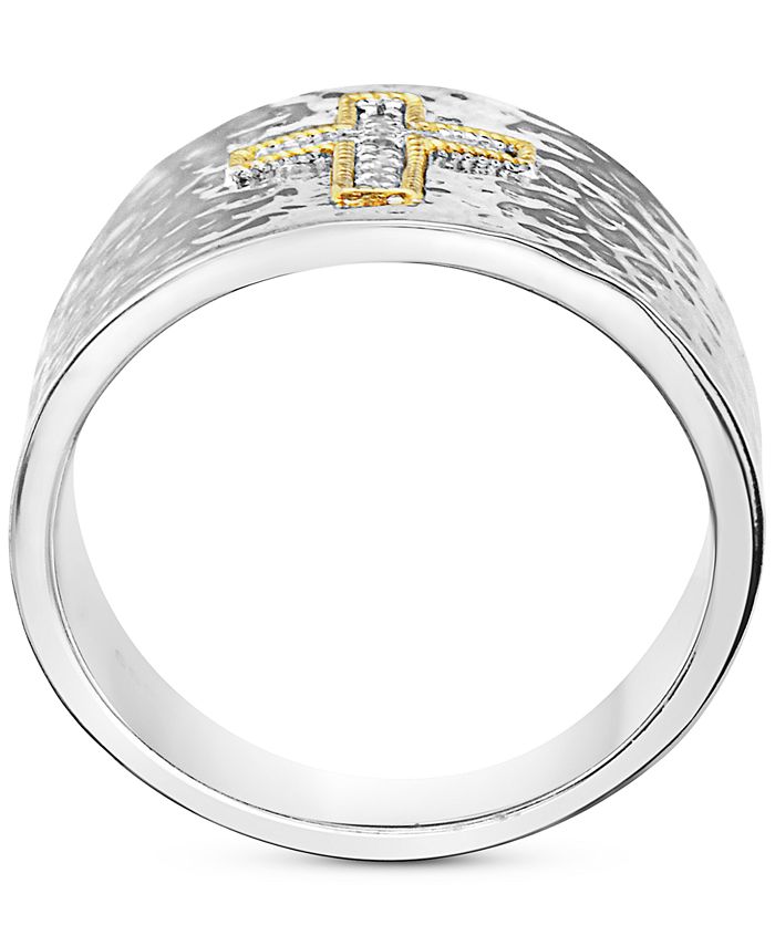 EFFY Collection EFFY® Diamond Cross Hammered Statement Ring (1/2 ct. t ...