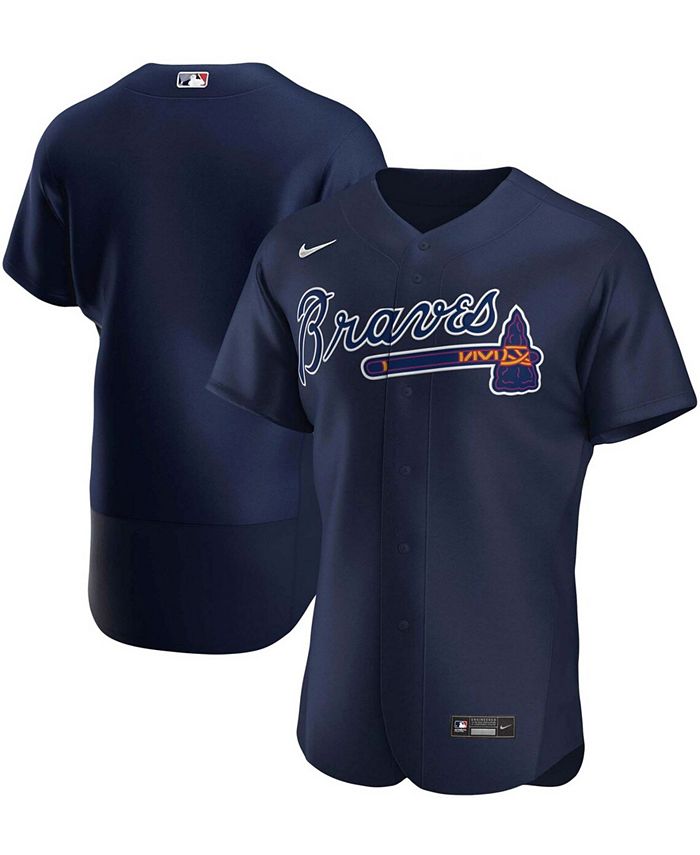 Nike Men's Navy Atlanta Braves Alternate Authentic Team Jersey - Macy's
