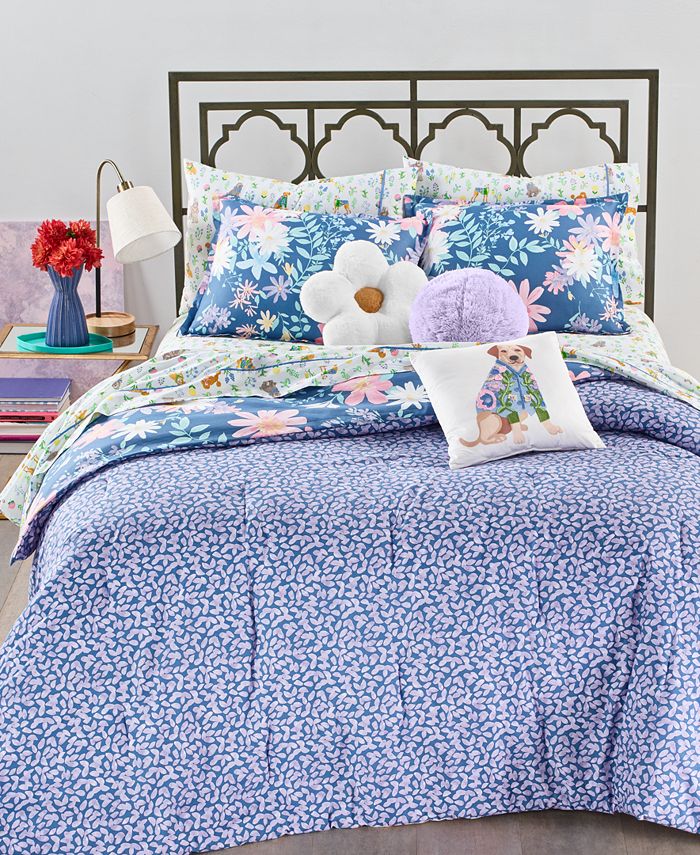 Whim by Martha Stewart CLOSEOUT! Daphne Floral Reversible 3-Pc. King ...