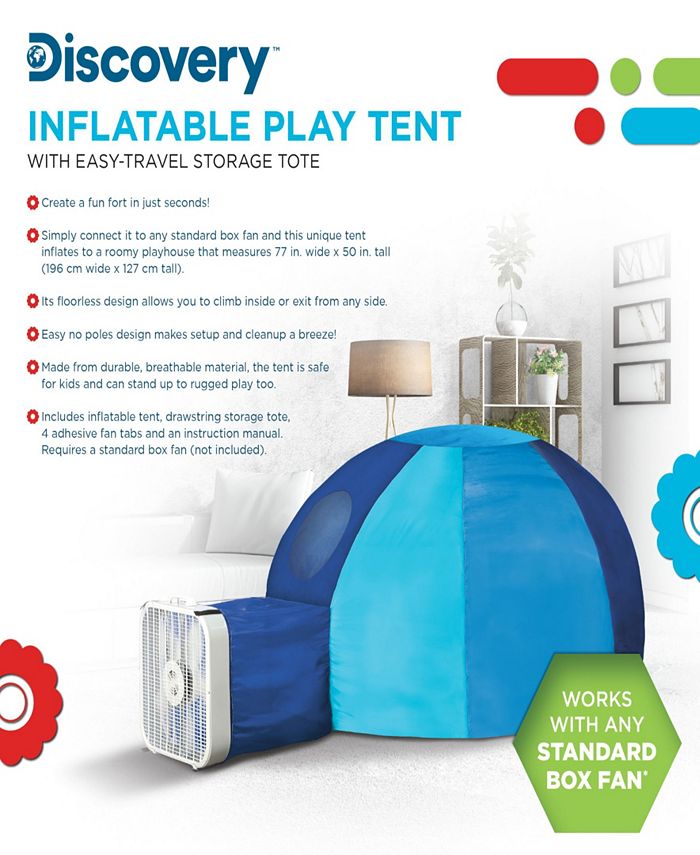 Discovery Kids CLOSEOUT! Inflatable Play Tent, w/ Easy Travel Storage ...