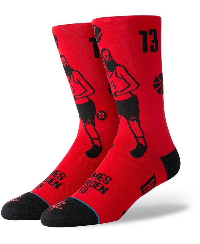 Stance Men's Red James Harden Houston Rockets Stencil Crew Socks - Macy's