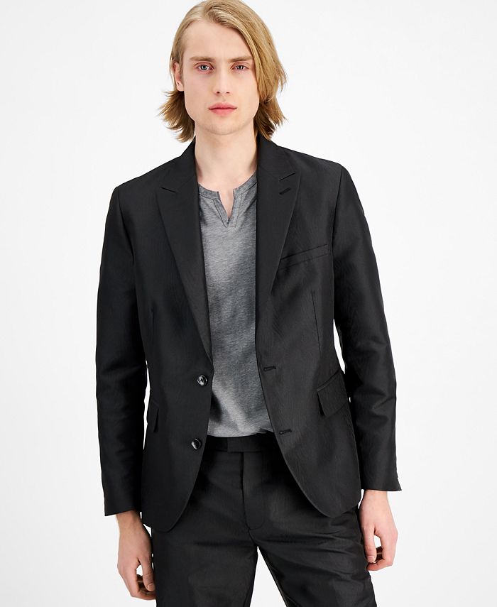 INC International Concepts Men's Slim-Fit Solid Jacquard Blazer ...