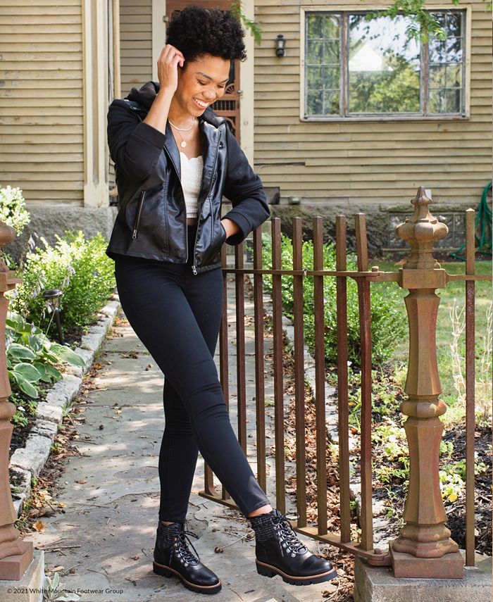 White Mountain Women's Gaga Lug Sole Combat Boots - Macy's